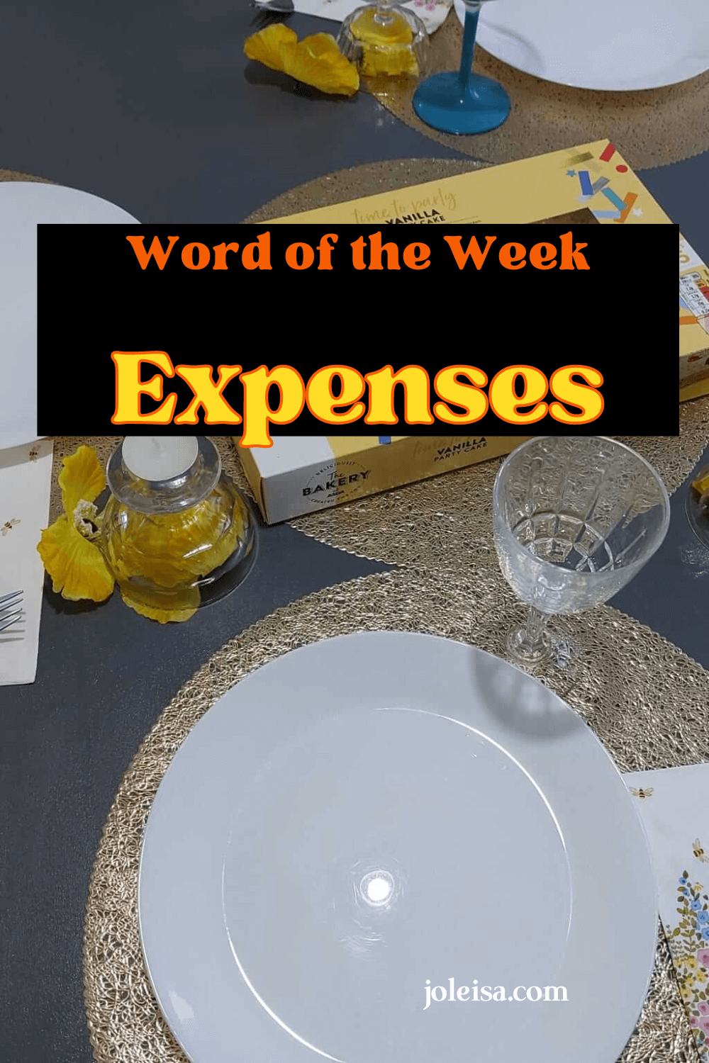 Expenses - Word of the Week - joleisa